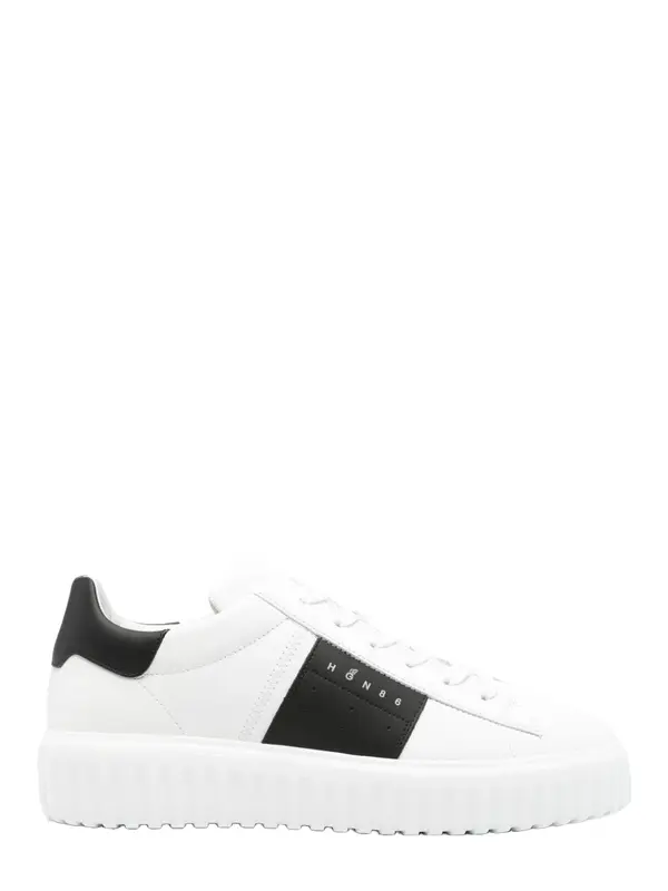 Hogan H-stripes Leather Sneakers - White
