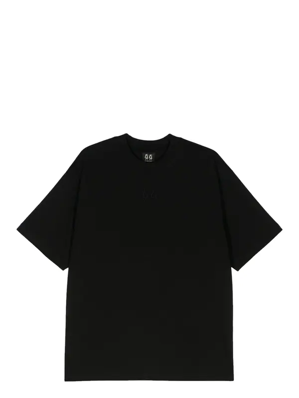 44 LABEL GROUP Classic Logo-embroidered Cotton T-shirt - Black