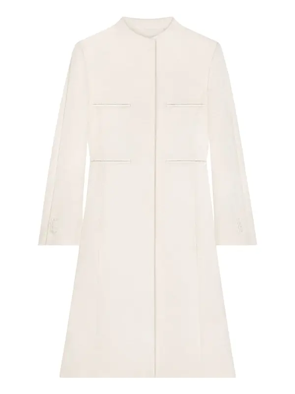 COURREGES Heritage Logo-appliqué Coat - Neutrals