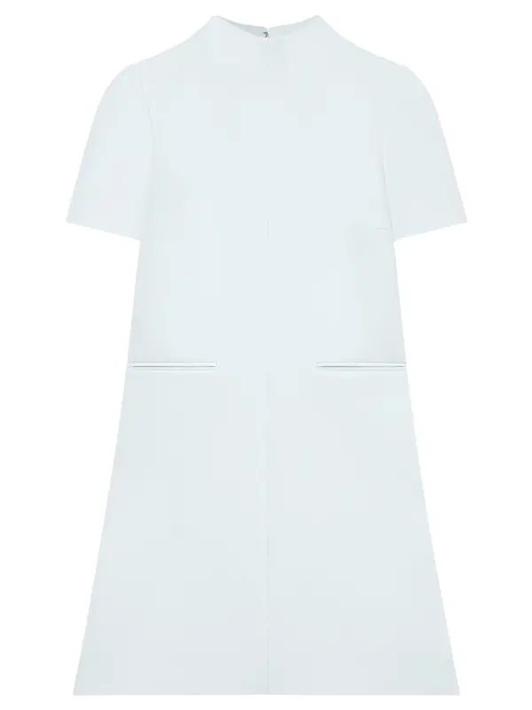 COURREGES Twill A-line Mini Dress - Blue