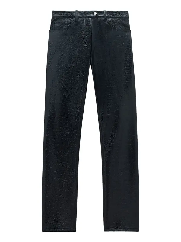 COURREGES Five-pocket Vinyl Trousers - Black