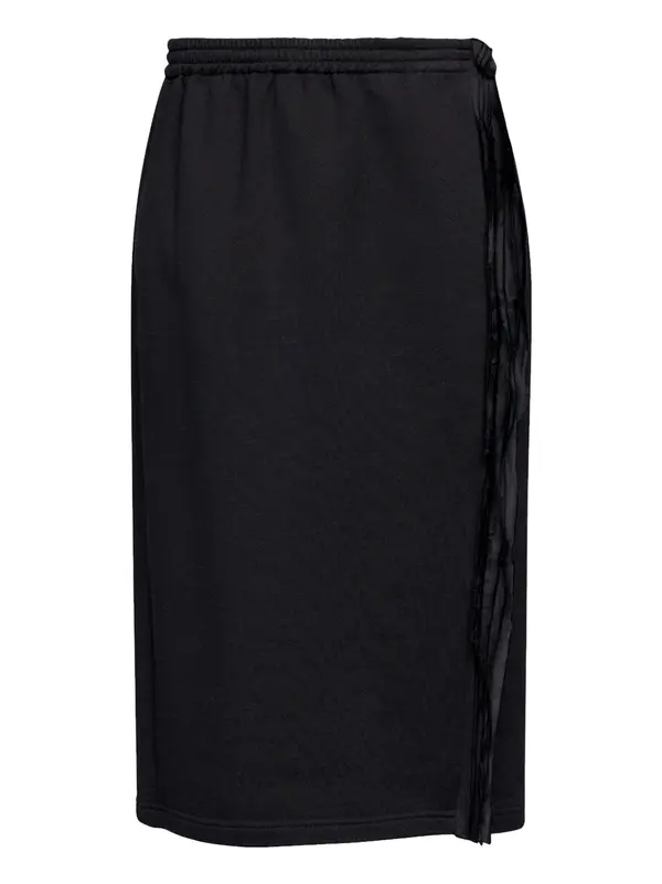 MAISON MARGIELA Cotton Jersey Midi Skirt - Black