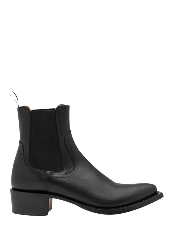424 Cowboy Ankle Boots - Black