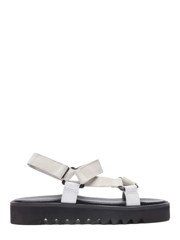 SCAROSSO Wooster V Suede Sandals - White