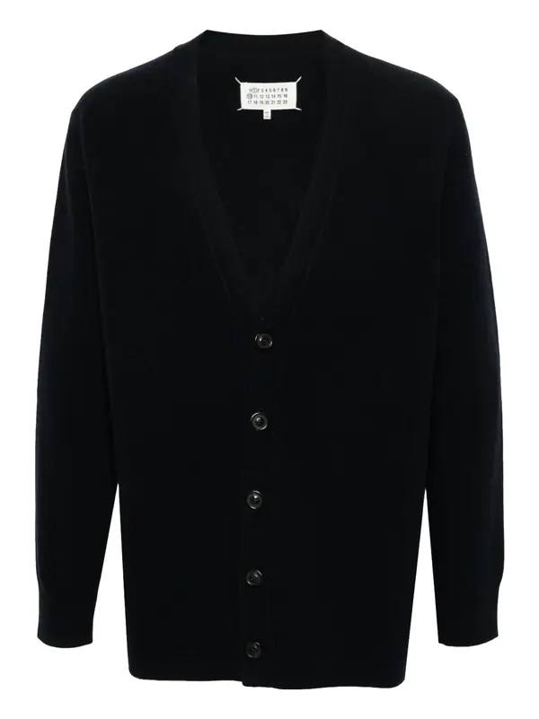 MAISON MARGIELA Brushed Wool Cardigan - Black