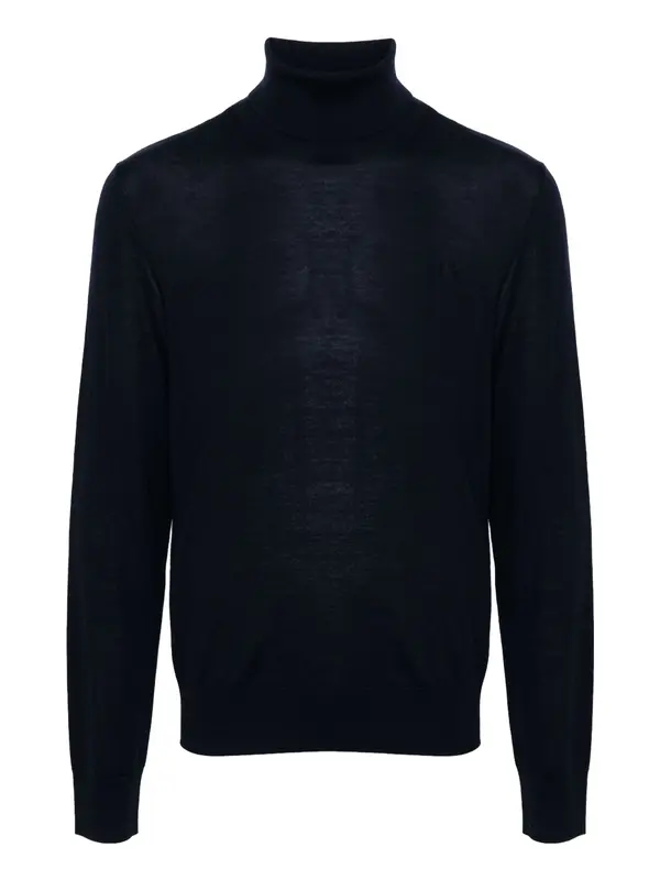 Dsquared2 Logo-embroidered Roll-neck Jumper - Blue