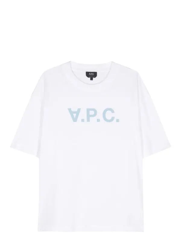 A.p.c. Flocked-logo T-shirt - White