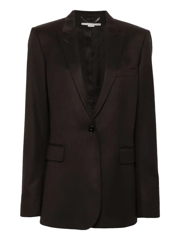 Stella McCartney Single-breasted Wool Blazer - Brown