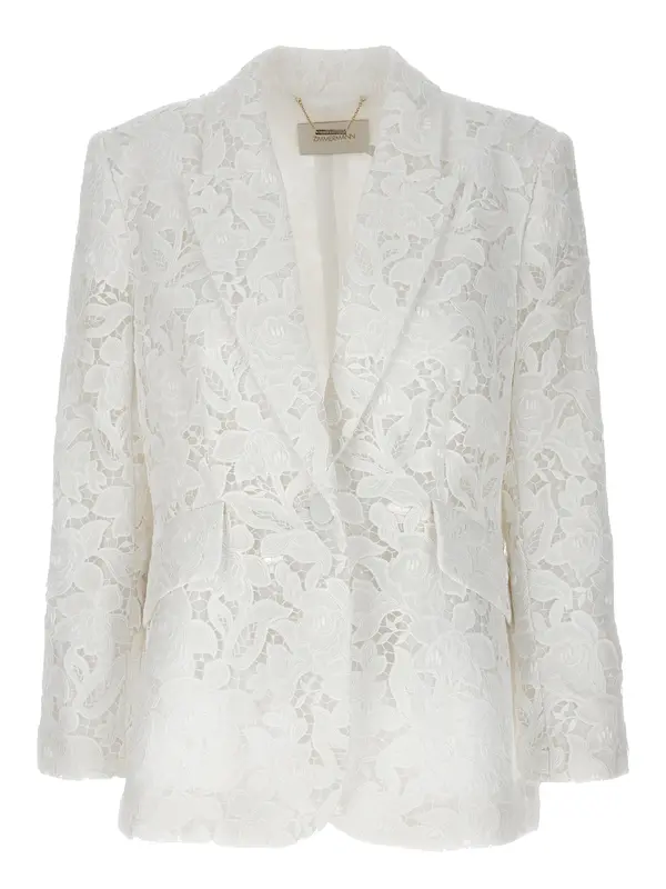 Zimmermann Natura Lace' Blazer - White