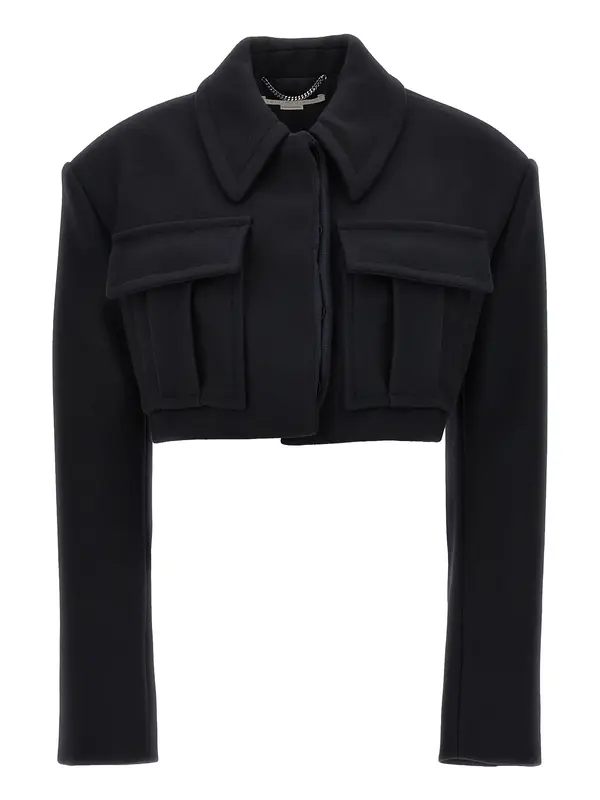 Stella McCartney Balaton Bacci' Cropped Wool Jacket - Black