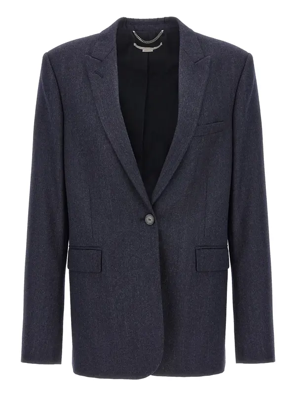 Stella McCartney Single-breasted Wool Blazer - Blue