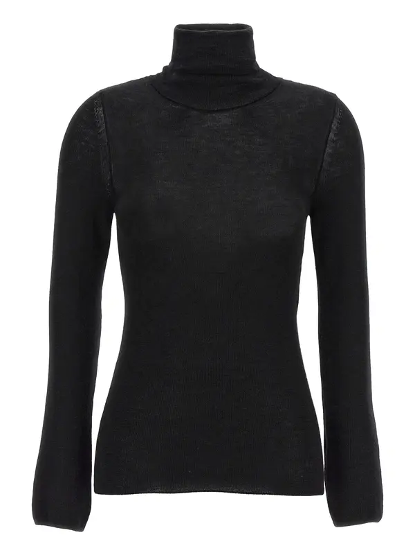 TOM FORD Silk Cashmere Turtleneck Sweater - Black