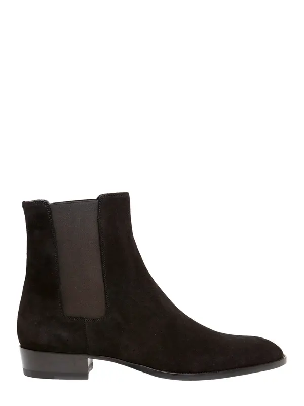 Saint Laurent Wyatt Ankle Boots - Black