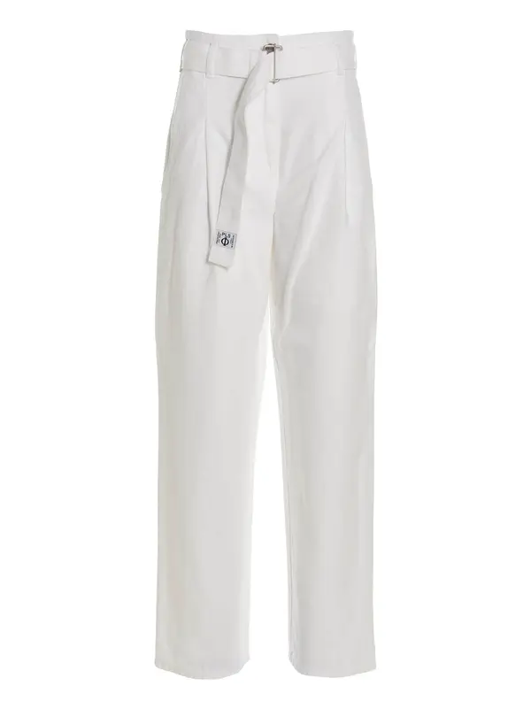 PHILOSOPHY Belted Jeans - White