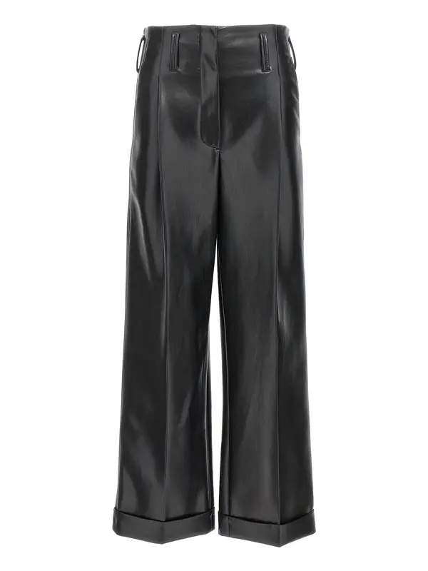 PHILOSOPHY Faux Leather Trousers - Black