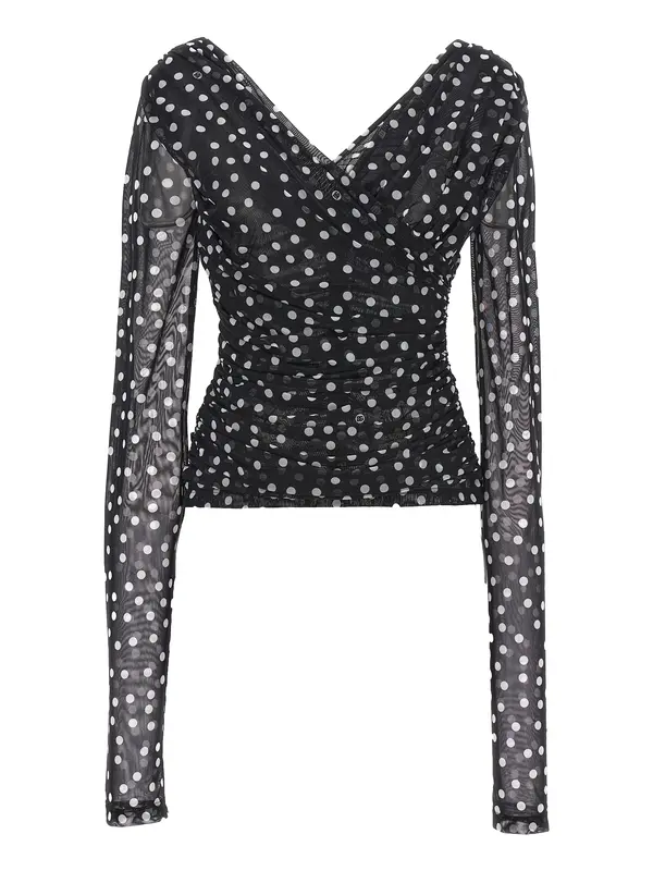 Dolce & Gabbana Mambo' Polka Dot Top - White/black