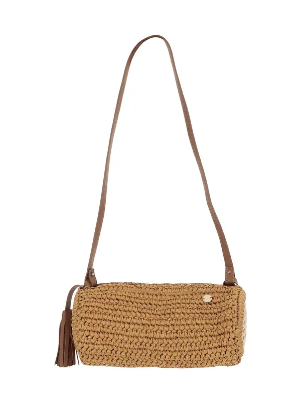 FILIPPO CATARZI Viscose And Straw Blend Bag - Beige