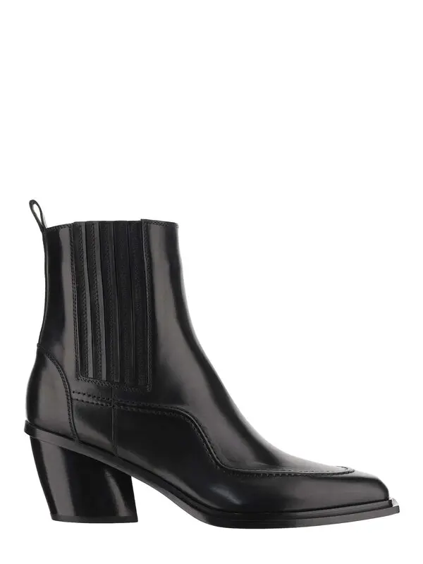 Sartore Leather Ankle Boots - Black