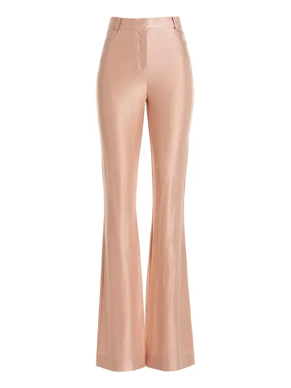 Alexandre Vauthier Shiny Stretch Trousers - Pink