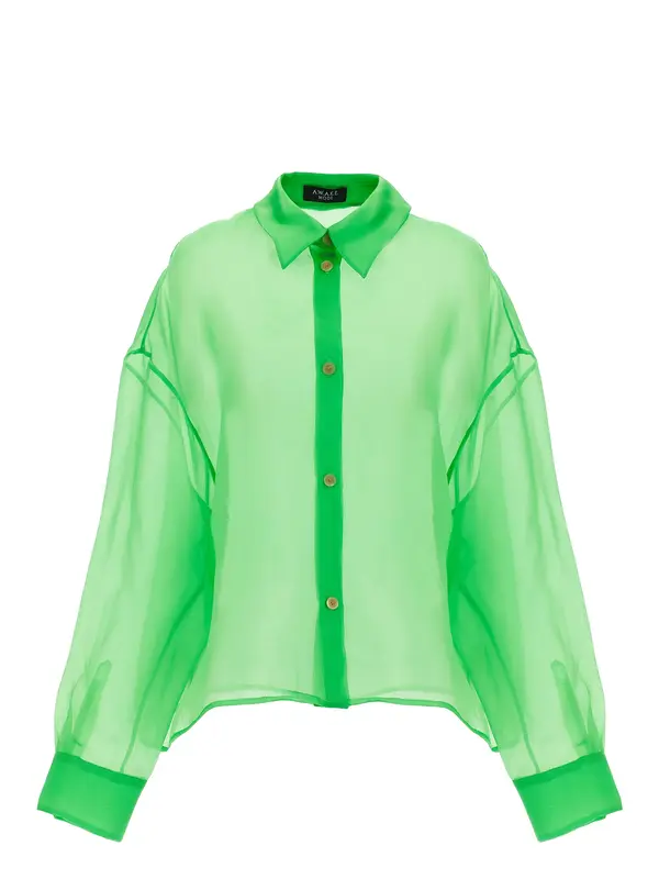 A.W.A.K.E. Mode Organdy 80s Shirt - Green