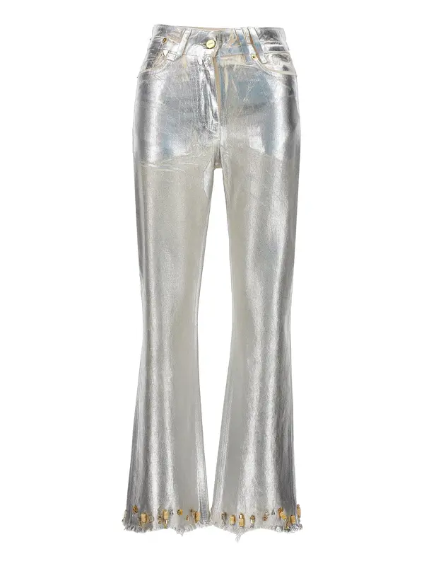 Jacquemus Le De Nīmes Court Articha Jeans - Silver
