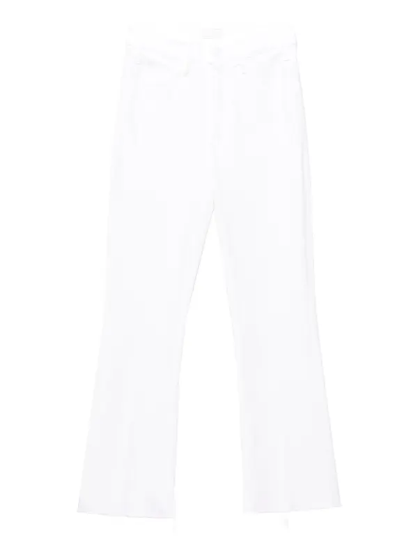 MOTHER The Hustler Ankle Fray Jeans - White