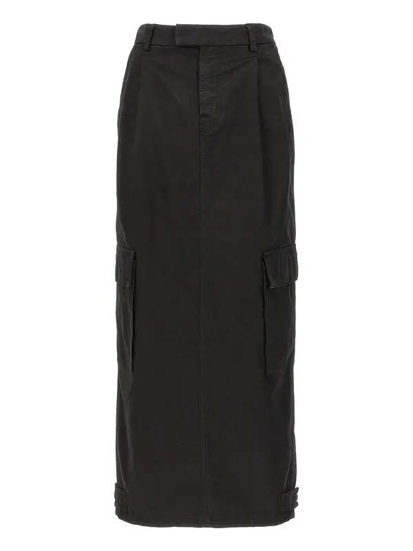 ARMARIUM Shiv Cotton Cargo Skirt - Black