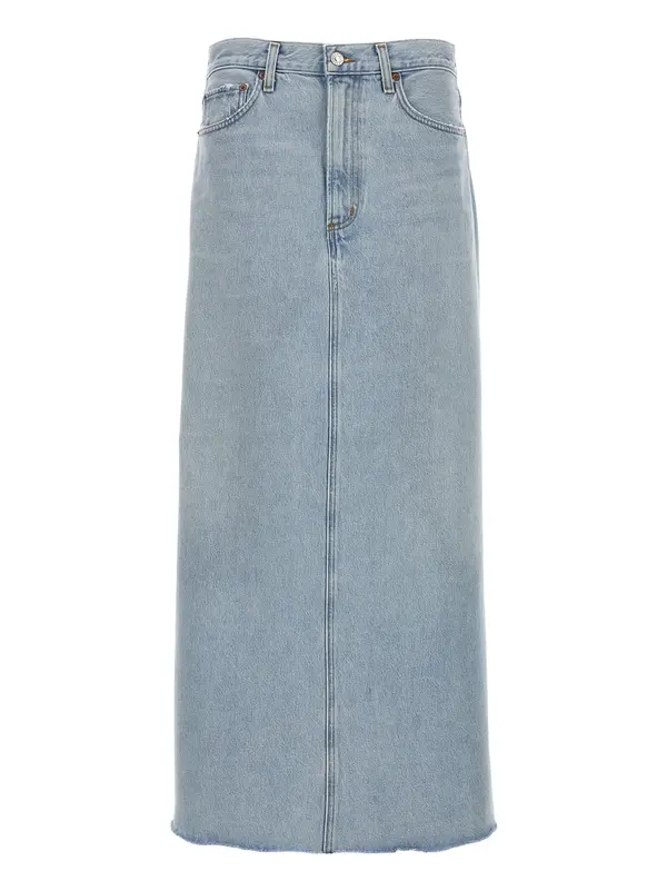 AGOLDE Hilla Denim Skirt - Light Blue