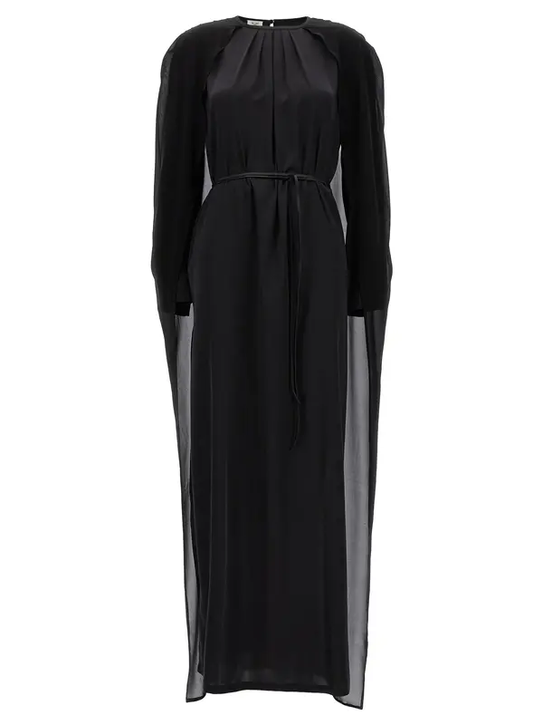 DI.LA3 PARI' Di.la3 Pari Cape Dress - Black