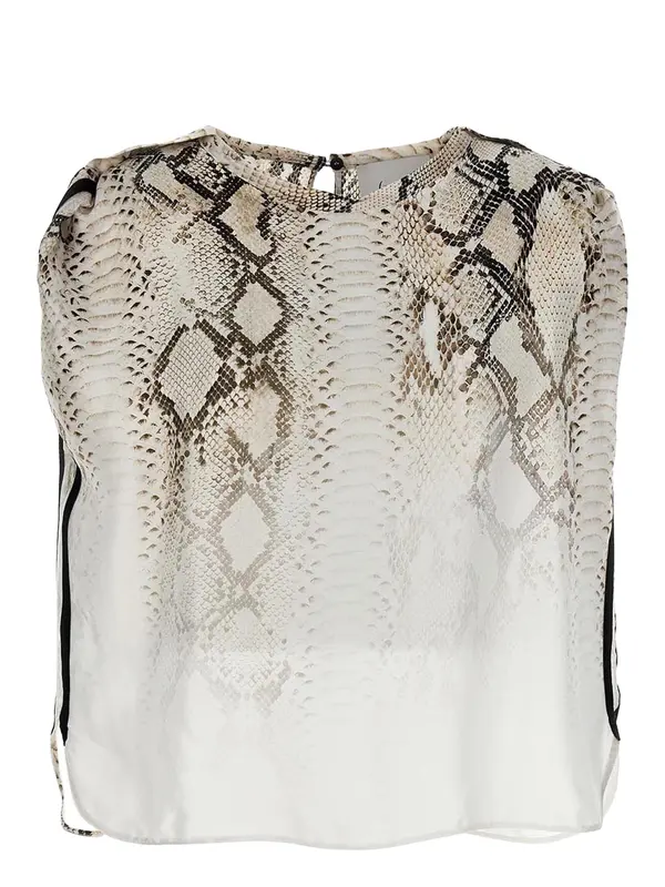 NUDE Snake Print Blouse - Multicolor