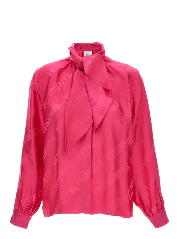 Vetements Monogram Viscose Blouse - Fuchsia