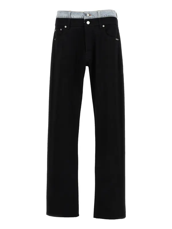 VTMNTS Double Waist Straight Leg Jeans - Black