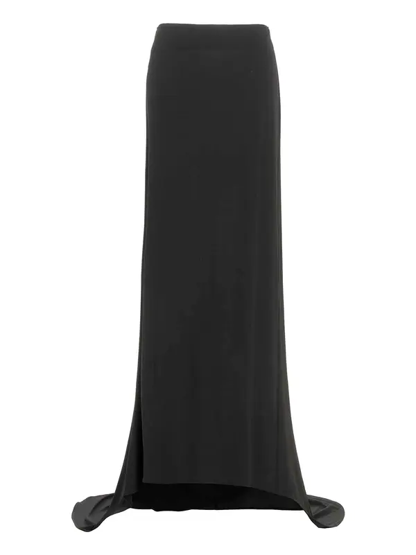 Magda Butrym Asymmetrical Long Skirt - Black