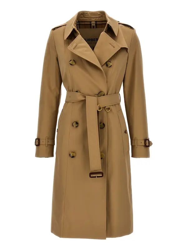 Burberry The Chelsea' Long Trench Coat - Beige
