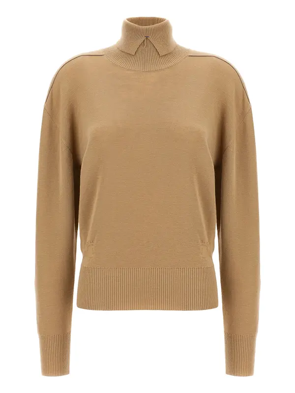 Burberry Turtle-neck Sweater - Beige