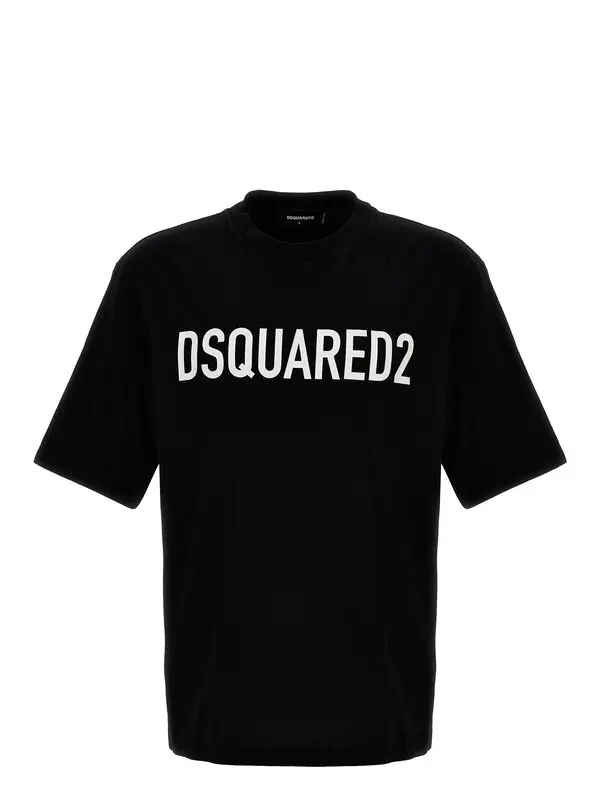 Dsquared2 Logo Print T Shirt - White/black