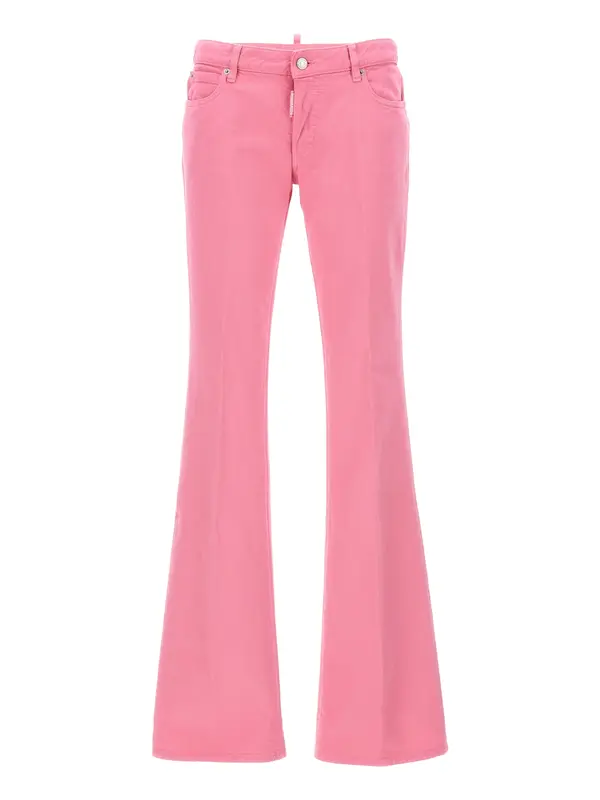 Dsquared2 Medium Waist Flare Jeans - Pink