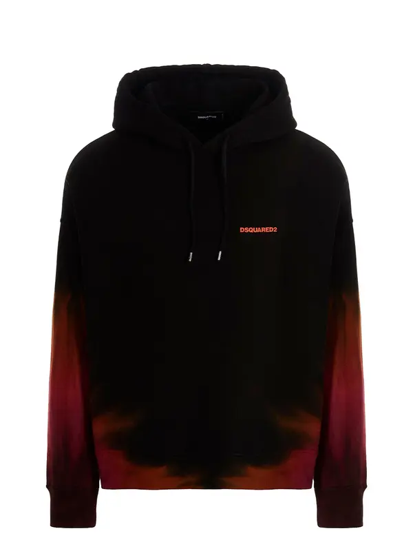 Dsquared2 D2 Flame Hoodie - Black
