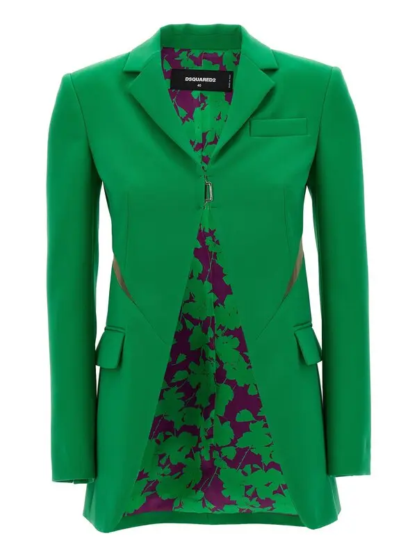 Dsquared2 Blazer With Tulle Insert - Green