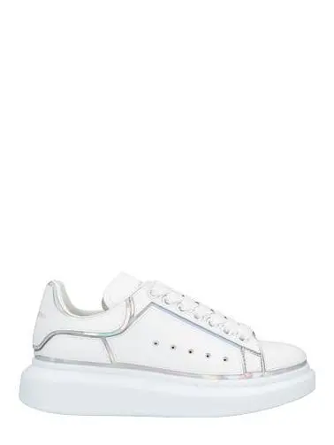 Alexander McQueen Soft Leather And Textile Fiber Sneakers - White