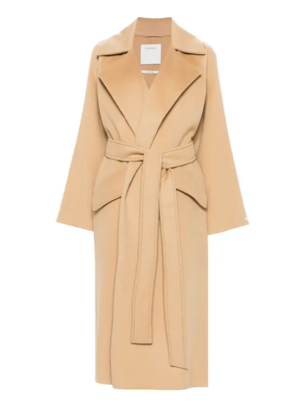 Sportmax Orense Belted Coat - Neutrals