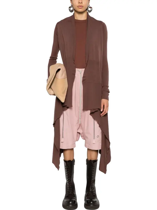 Rick Owens Open-front Virgin Wool Cardigan - Brown