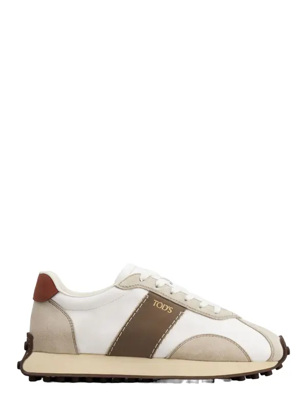 TOD'S Suede-trimmed Sneakers - White