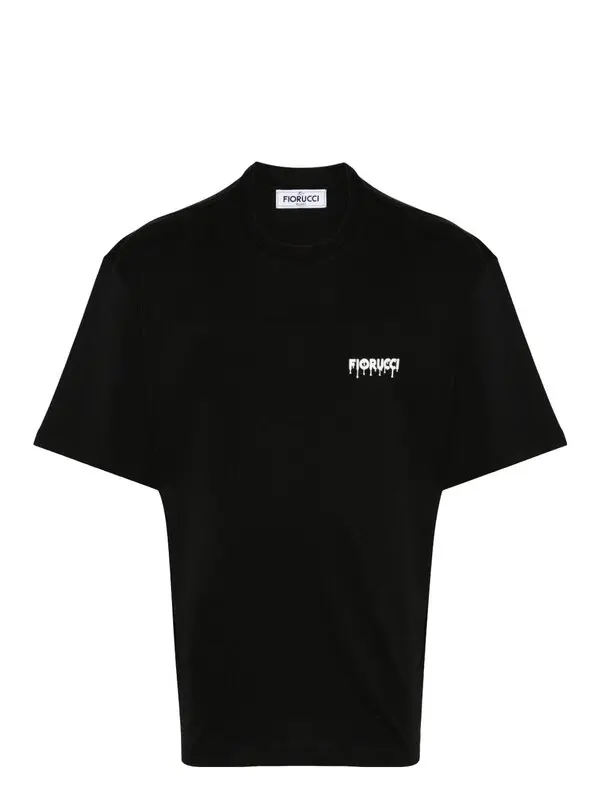 Fiorucci Raised-logo Cotton T-shirt - Black