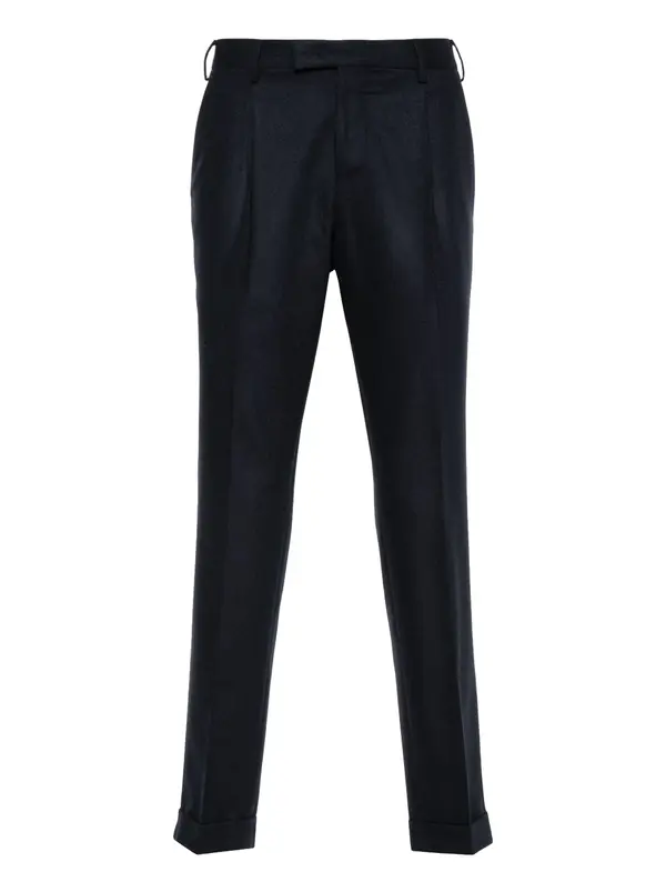 PT TORINO Mid-rise Tapered Trousers - Blue