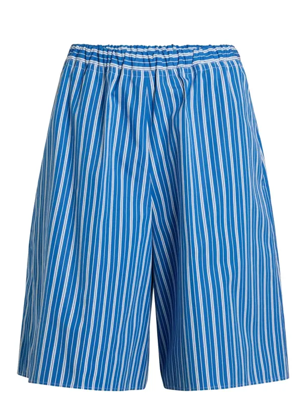 Patou Striped Longline Shorts - Blue