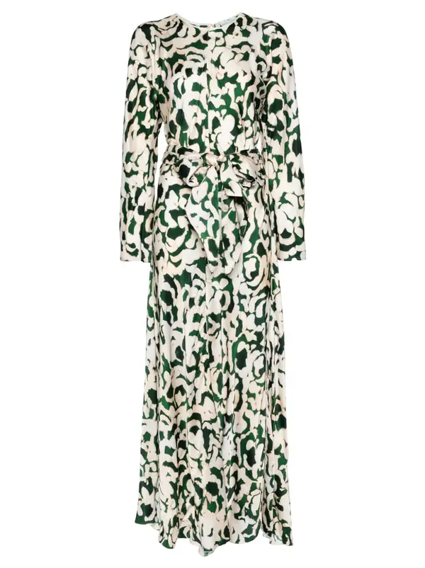 FORTE_FORTE Abstract-print Maxi Dress - Green