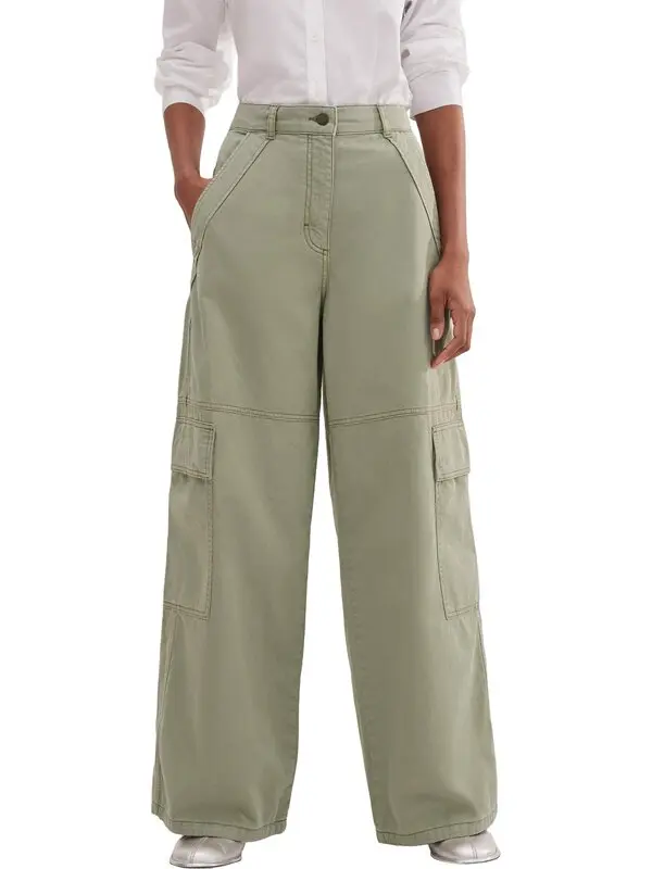 ME+EM Relaxed Straight-leg Utility Pant - Sage