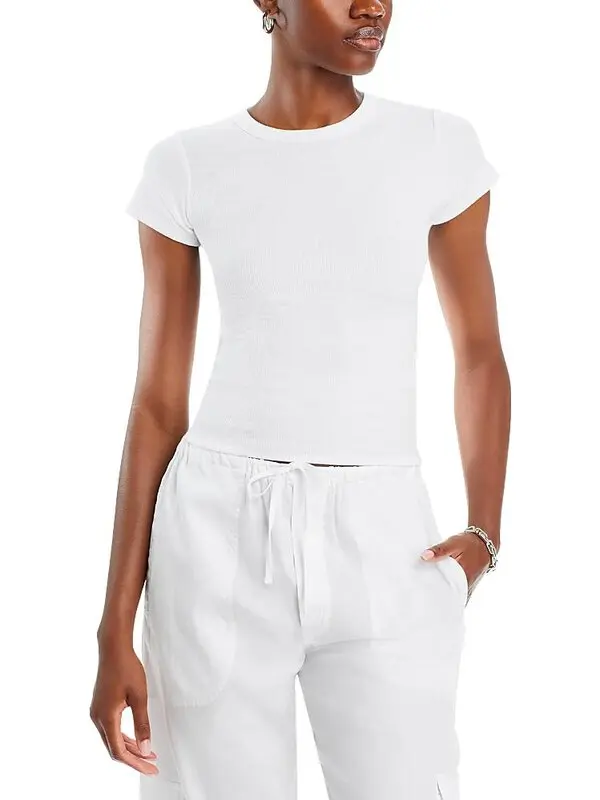 LESET Kelly Ribbed Tee - White