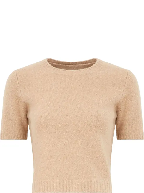 MAISON MARGIELA Cropped Wool Jumper - Neutrals